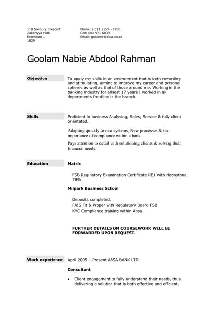 Goolam Nabie Abdool Rahman presentations