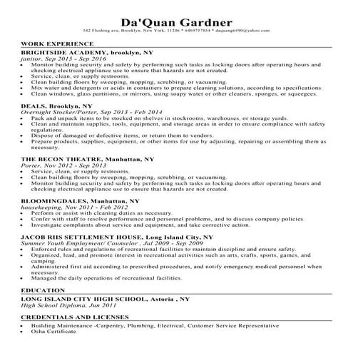 Nelson's Resume | DOC