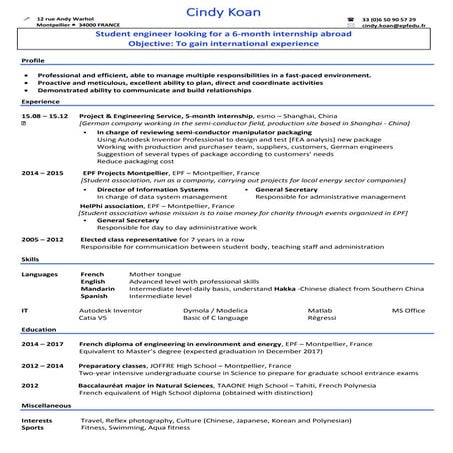 Cindy Koan [CV] | PDF