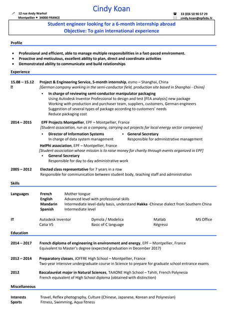 CV CROSSET Cyril | PDF