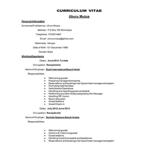 BLACK CV | DOCX