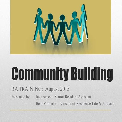 COMMUNITY RA training | PPTX