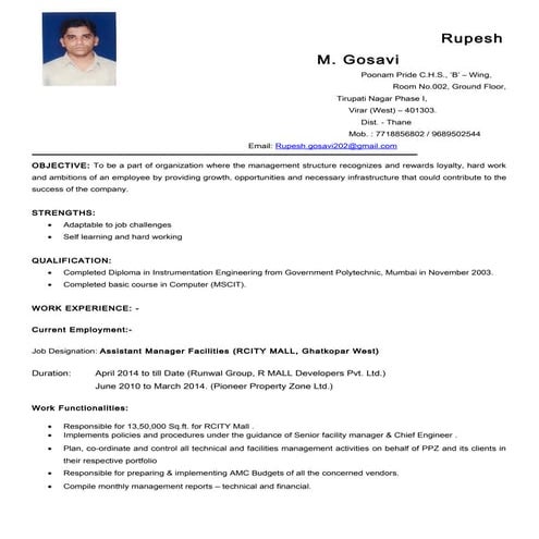 Rupesh_Gosavi_CV_ | PDF