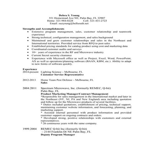 PRECIOUS S JOHNSON GENERAL RESUME Bulleted | DOCX