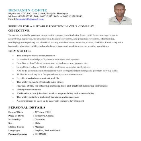 Ben CV New | PDF