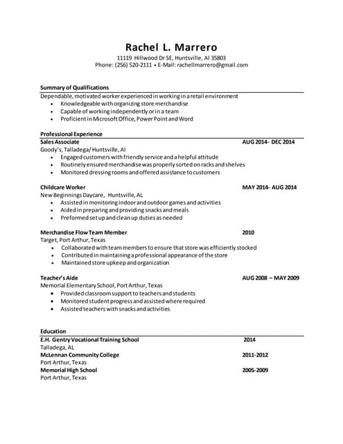 Rachel Marrero presentations