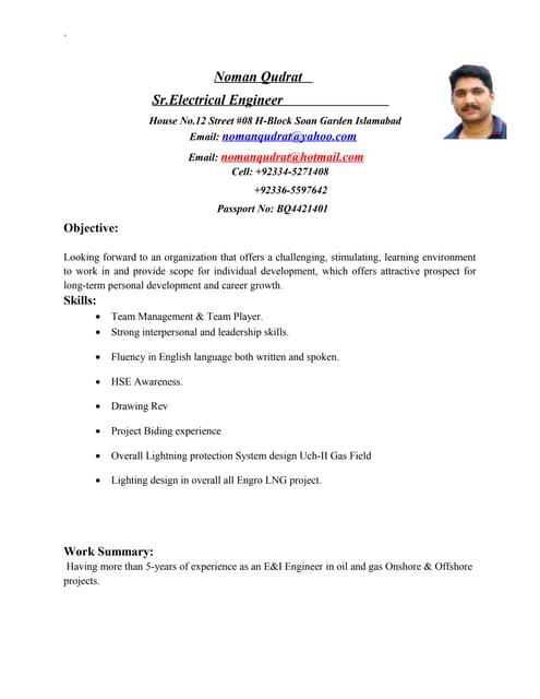 E&I inspector cv | PDF