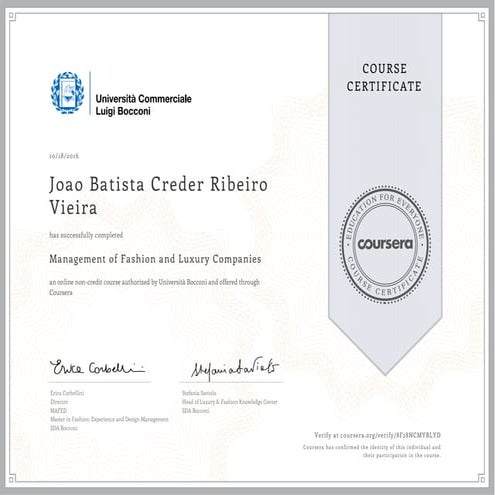 BOCCONI CERTIFICATE Coursera 8F28NCMYBLYD | PDF