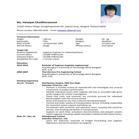 Resume_Hataipat | PDF