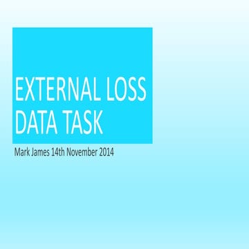 Loss Data analysis | PPT