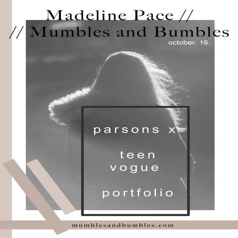 Madeline Pace's Parsons Portfolio | PDF