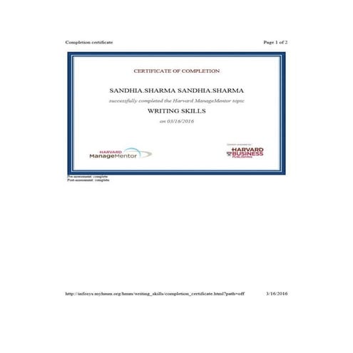 Certificate_HMM_Time Management