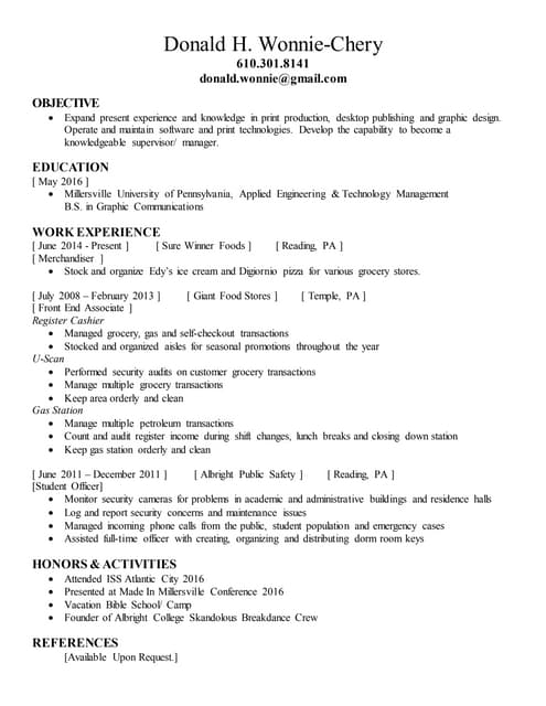 Steven La Count's resume current version | PDF