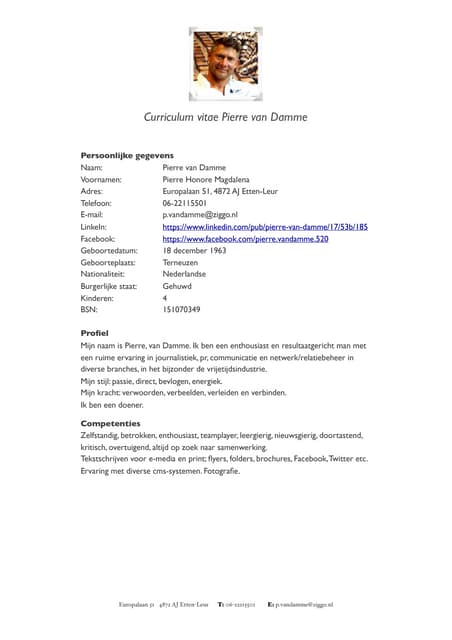 CV Jaap van der Loo | PDF