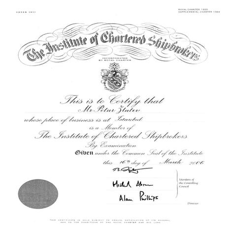Certificate of ICS Membership | PDF