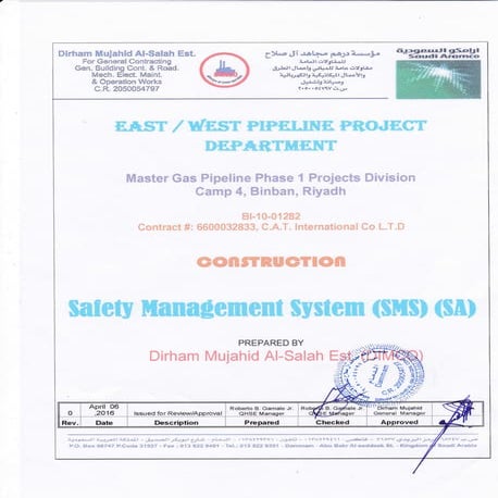 Safety Management System (SMS) (SA) | PDF