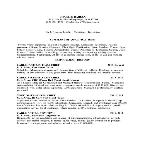 Sean Gross Resume | DOCX