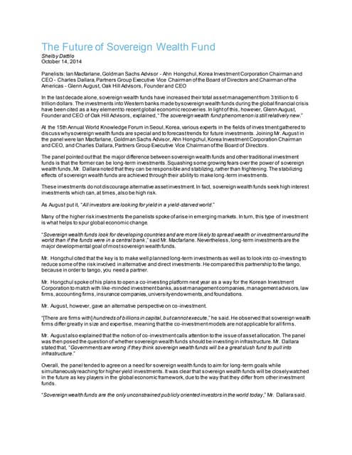 Sovereign Wealth Fund | PPT