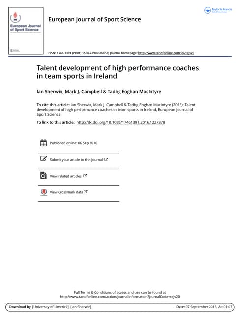 Ian Sherwin presentations