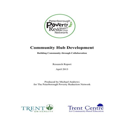 Community Hub Development_April 2013 | PDF | Developmental Sites | Real ...