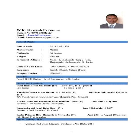 Kaveesh cv 2014 | DOCX