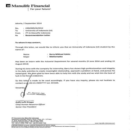 Recommendation Letter - Barry | PDF