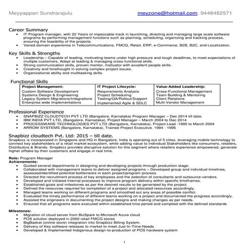 Profile Meyyappan CV | PDF | Computer Software and Applications | Computing