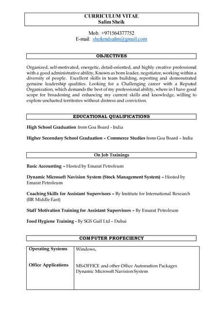 Mohammad Asim CV | PDF