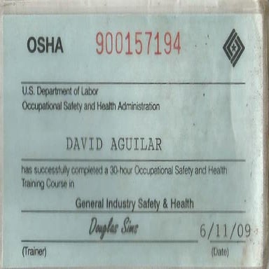 OSHA Training Card | PPT