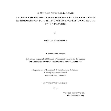 A Whole New Ball Game - Final Year Project | PDF