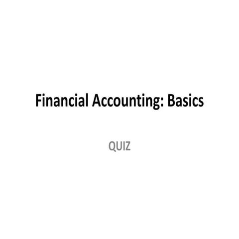 Fa basics quiz+answers | PPTX | Stocks and Bonds | Personal Investing