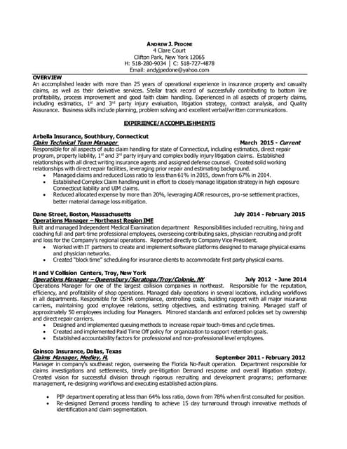 Adjuster Resume | PDF