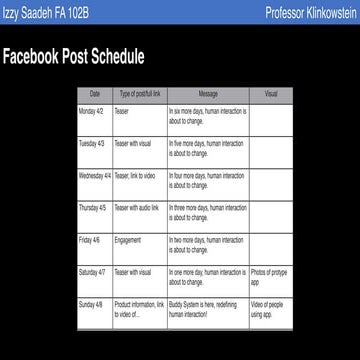 Fa102 bschedule | PDF | Social Networking | Internet