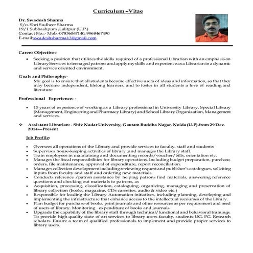 CV DR.SWADESH SHARMA ,updated new | DOCX