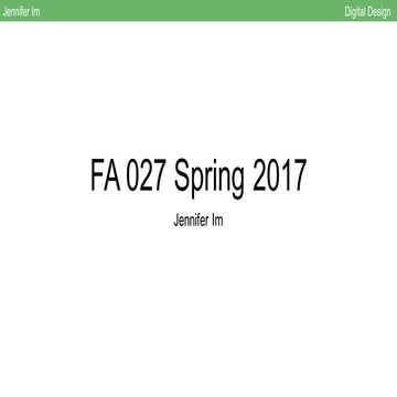 FA027 Digital Design: Assignment 2 | PPTX