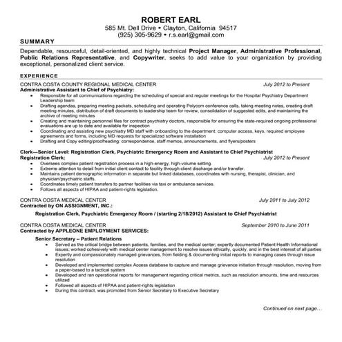 June 2016 Resume Rob Earl | PDF