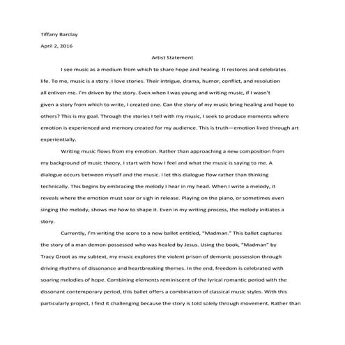 Artist Statement | PDF