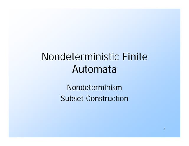 Nondeterministic Finite Automata Afn Pdf