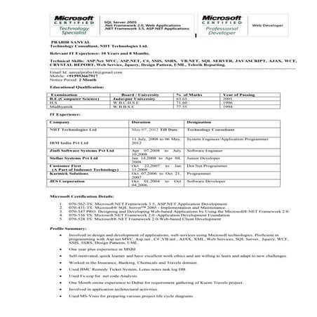 Resume_Prabir | PDF
