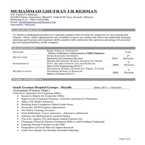 Muhammad Ghufran CV | DOC