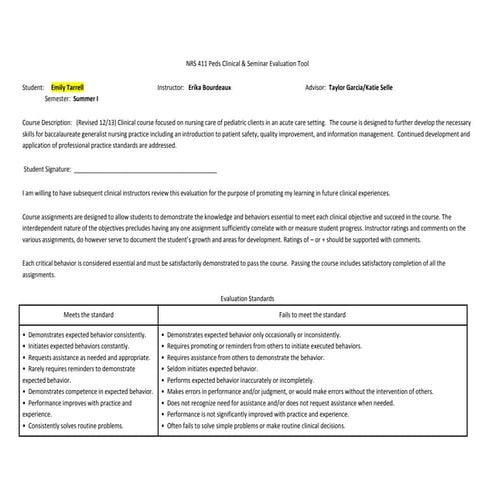 Evaluation-Peds | PDF