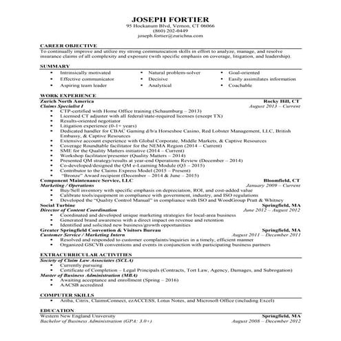 Resume - Joseph Fortier (Current) | PDF