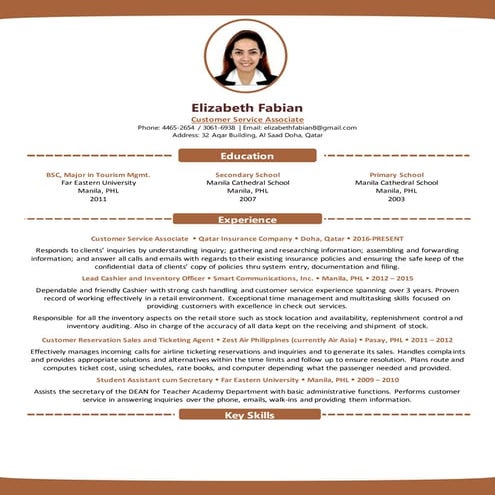 Elizabeth Fabian's CV 1 page | PDF