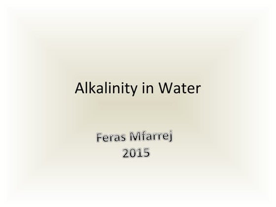 Lab 4 alkalinity –acidity and determination of alkalinity in water | PDF