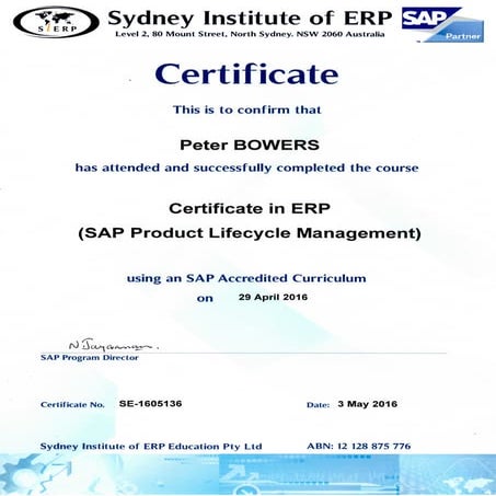SAP ERP Cert | PDF