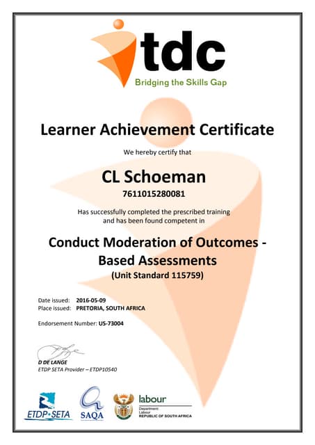 Module C Certificate | DOCX