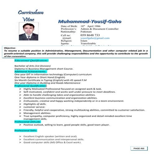 Muhammad Yousif Updated CV (1) | DOC