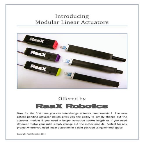 RaaXRoboticsActuatorsproductsheets112014 | PDF