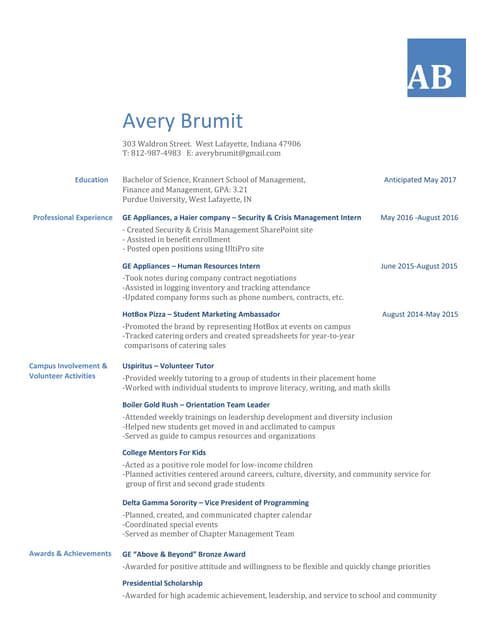 OFFICAL RESUME | PDF