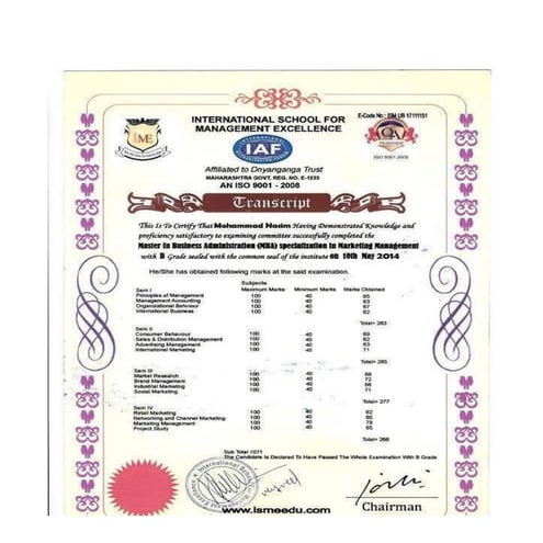 12 Standard Certificate | PDF